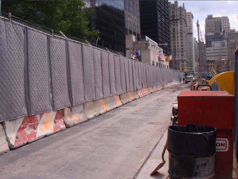 Jobsite K-rail with Barrier | Noise Soaker